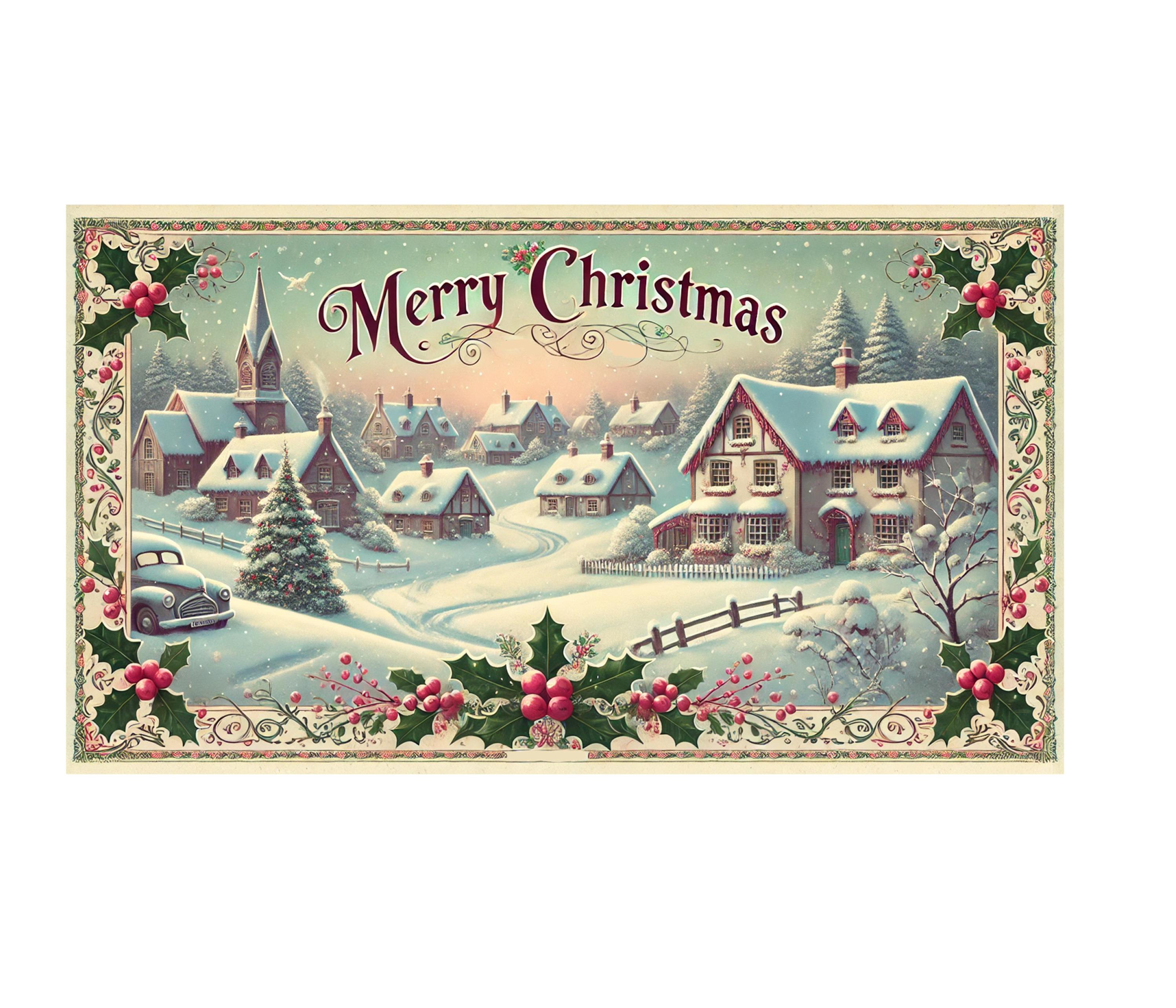 Vintage Christmas Postcards, 6 Printable Winter Postcards, Postcards ...