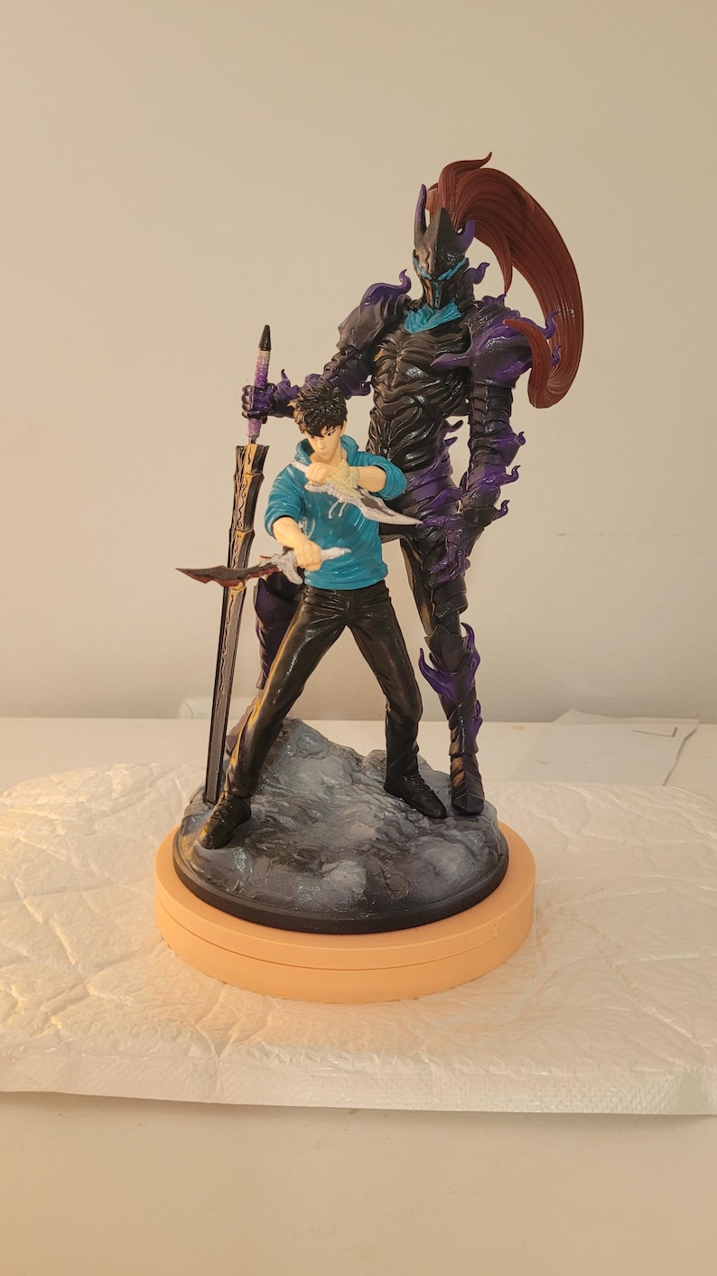 Solo Leveling Sung Jin Woo and Igris Stl File Stl File Solo Leveling ...