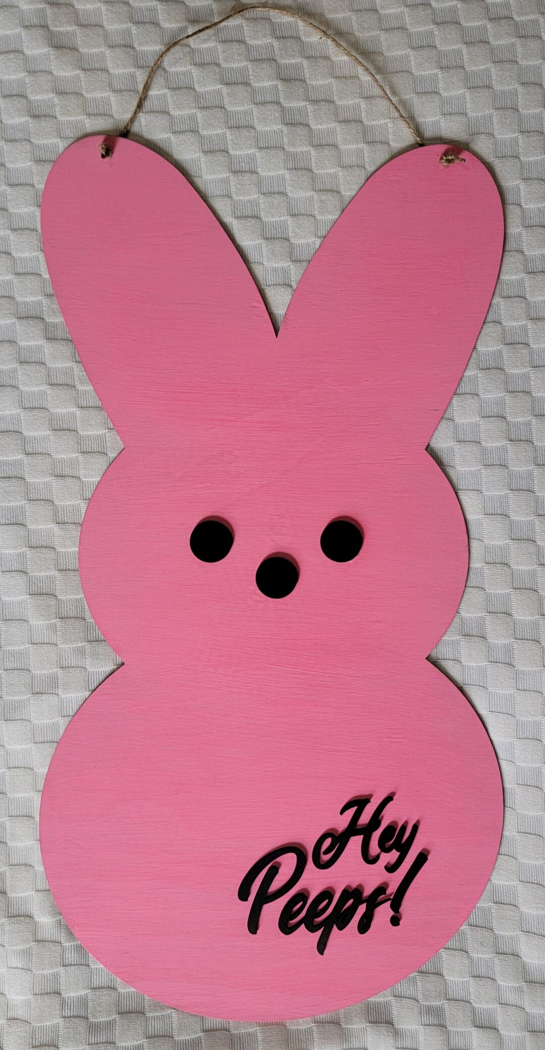 Hey Peeps! Peep Marshmallow Style Door Hanger, Easter, Spring, - Etsy