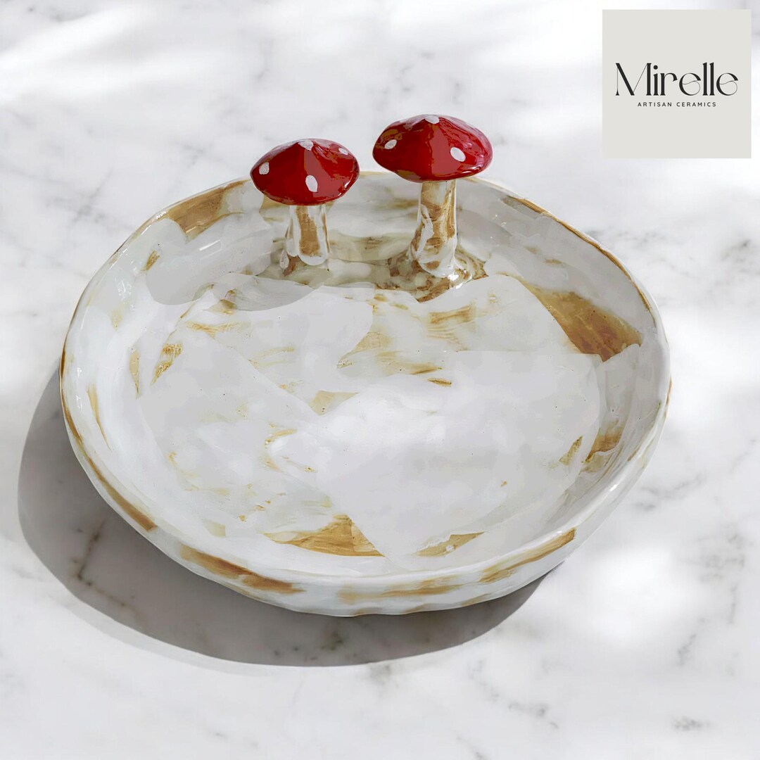 Ceramic Mushroom Kitchen Set, Cute Ceramic Mushroom Cup, Ceramic ...