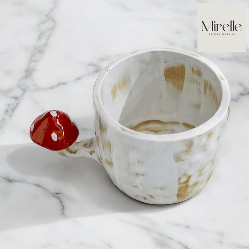 Ceramic Mushroom Kitchen Set, Cute Ceramic Mushroom Cup, Ceramic ...