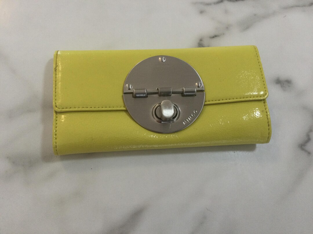 MIMCO Womens Leather Yellow Purse/leather Wallet MIMCO Yellow Silver as ...