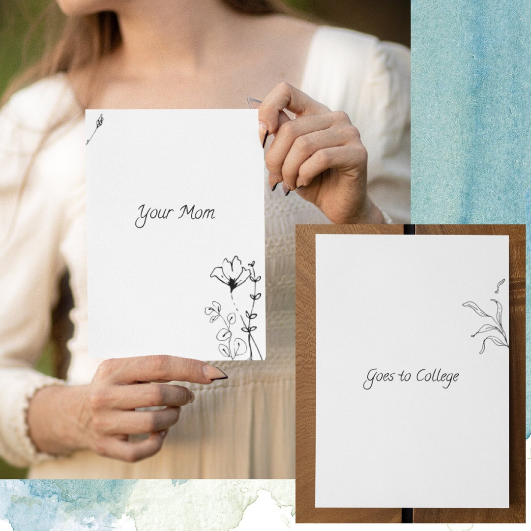 CUSTOMIZEABLE Card: Your Mom Goes to College - Etsy