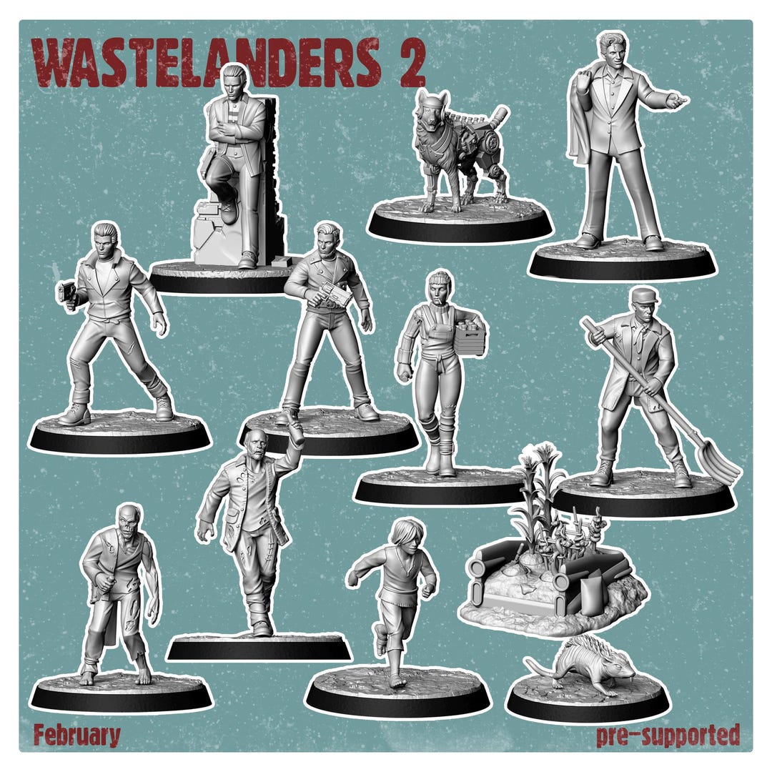 Wastelanders 2 Vermilion Miniatures FWW Fallout Wasteland Warfare - Etsy