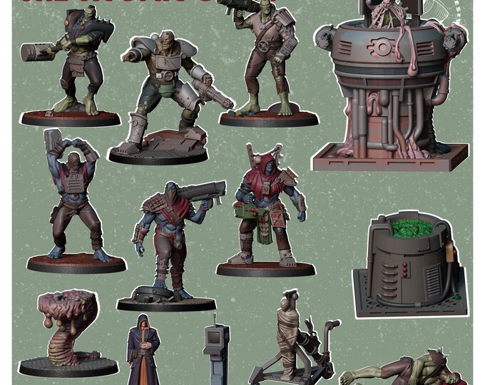 Atomic Unity Post Apocalypse Minis by Vermillion 3D Printed Wargaming ...