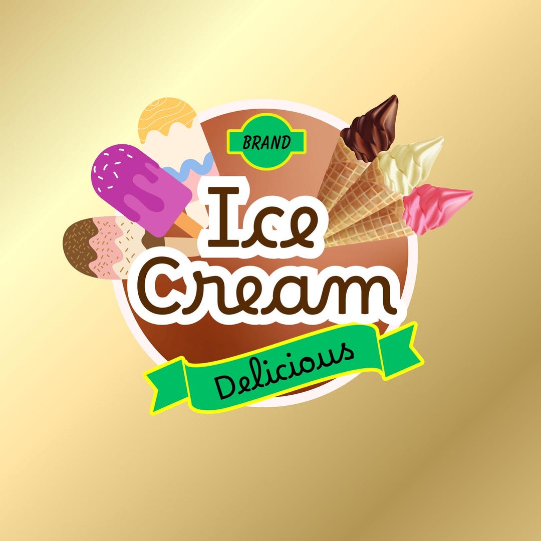 Custom Ice Cream Company Logo Business Card Designs, Customizable Ice ...