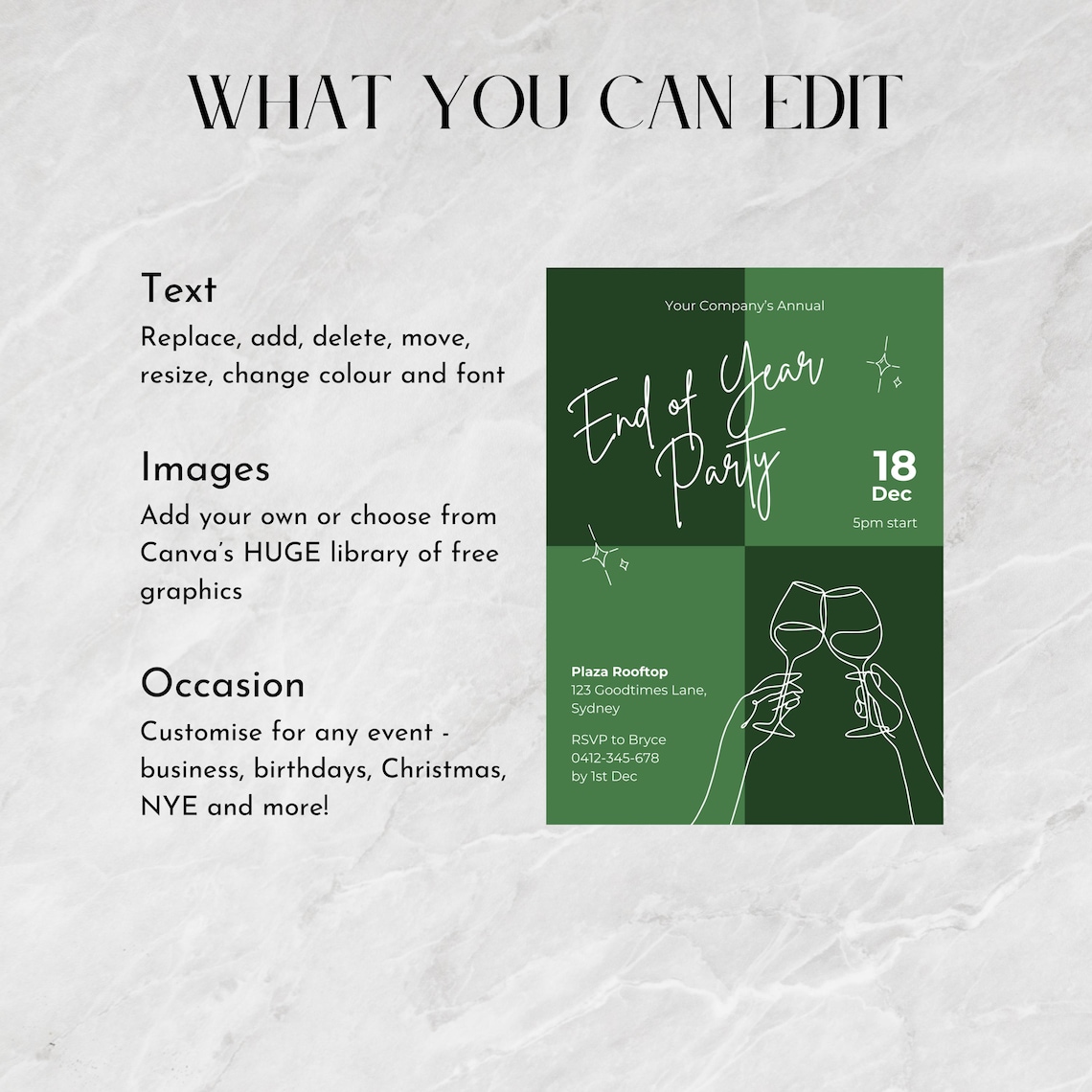 Corporate Holiday Party Invitation Editable Business Christmas Party ...