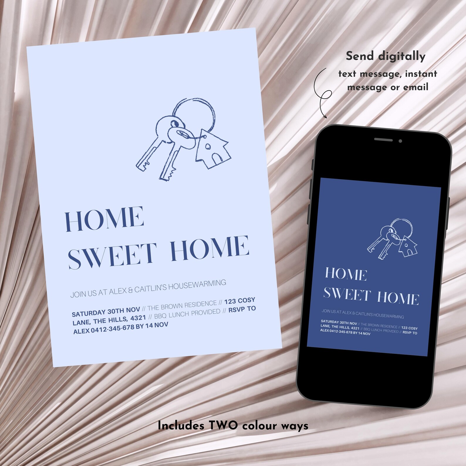 Editable Housewarming Invitation Template Digital Download Minimalist ...