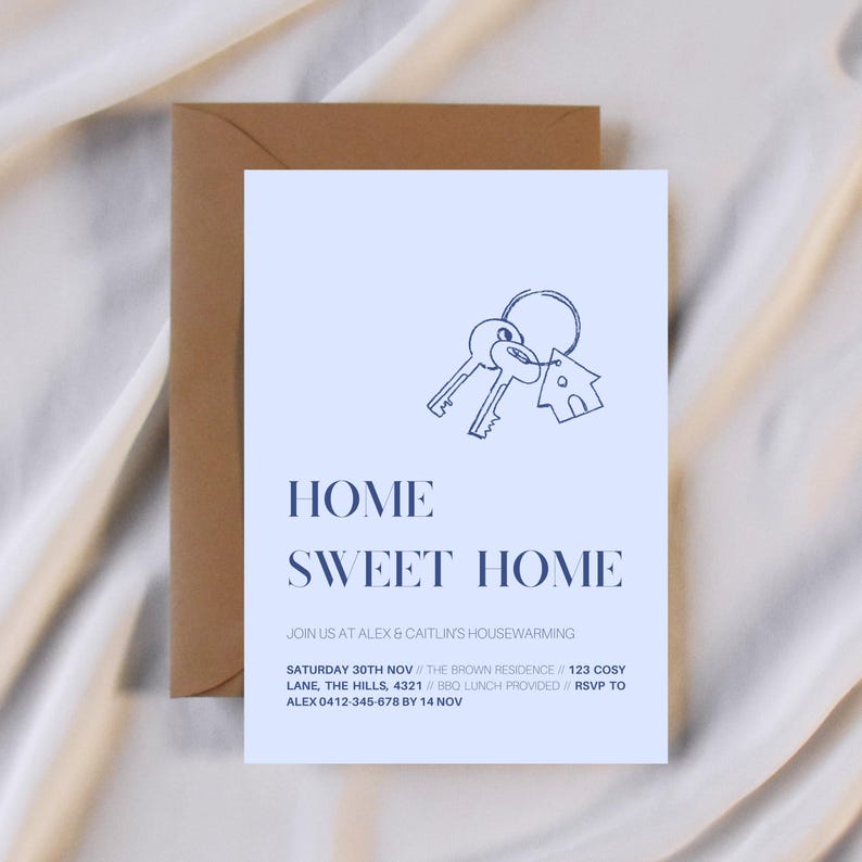 Editable Housewarming Invitation Template Digital Download Minimalist ...