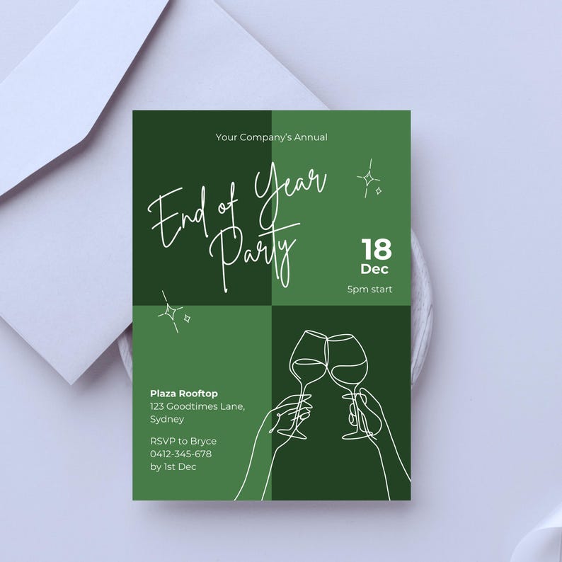 Corporate Holiday Party Invitation Editable Business Christmas Party ...