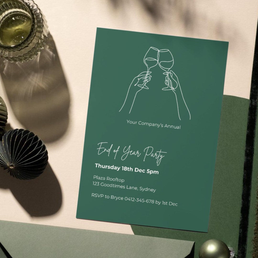 Corporate Holiday Party Invitation Editable Business Christmas Party ...