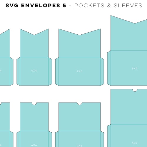 Envelopes 9 Mini Slimline SVG Digital Die Cutting Files With - Etsy