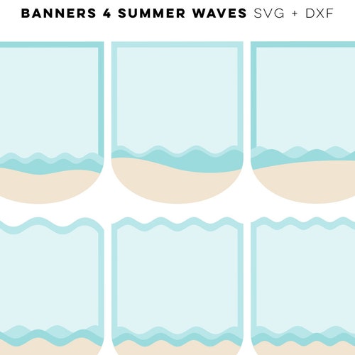 Banners 4 18 Sand and Summer Waves in the Water SVG DXF - Etsy