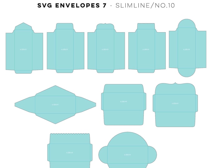 Envelopes 4 Money Bill Coin Holders SVG Digital Die Cutting Files ...