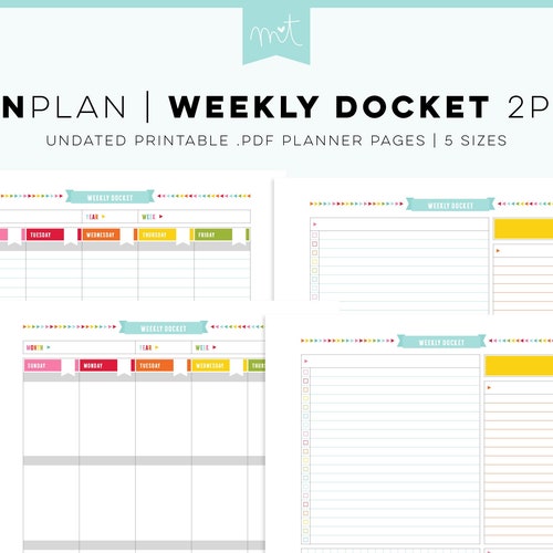 Unplan Daily Docket Undated Everyday Planner Page Printables - Etsy