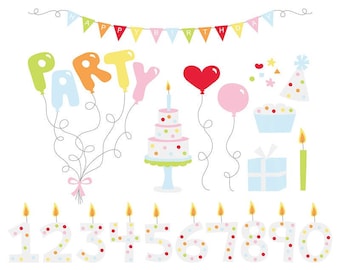 100 Number Six Birthday Candle Clip Art Commercial Use - Etsy