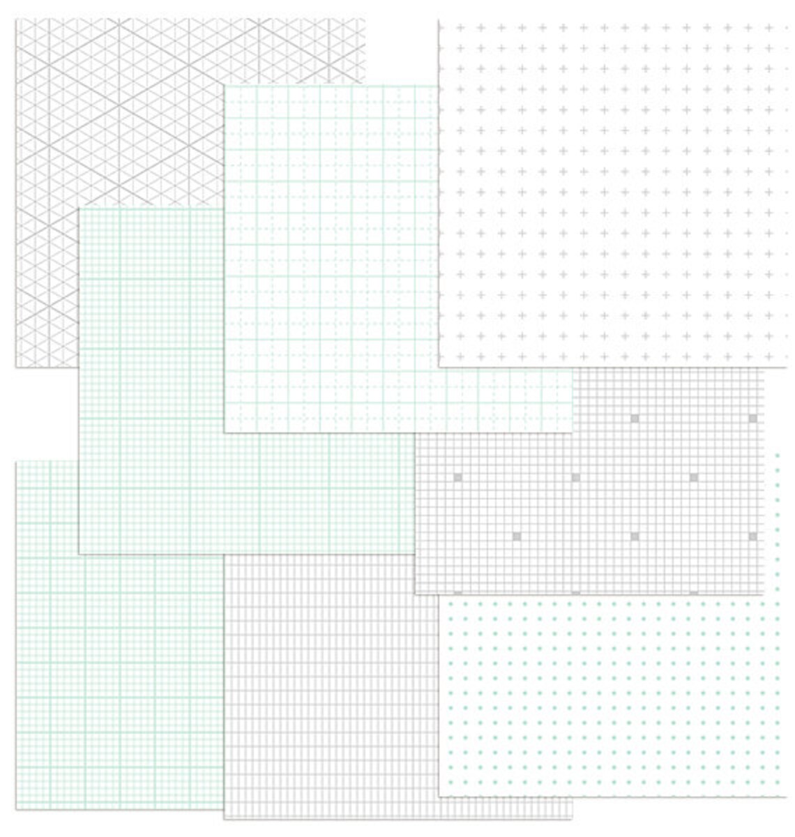 Graph-y Digital Papers 8 Graph Patterns for Scrapbooking - Etsy