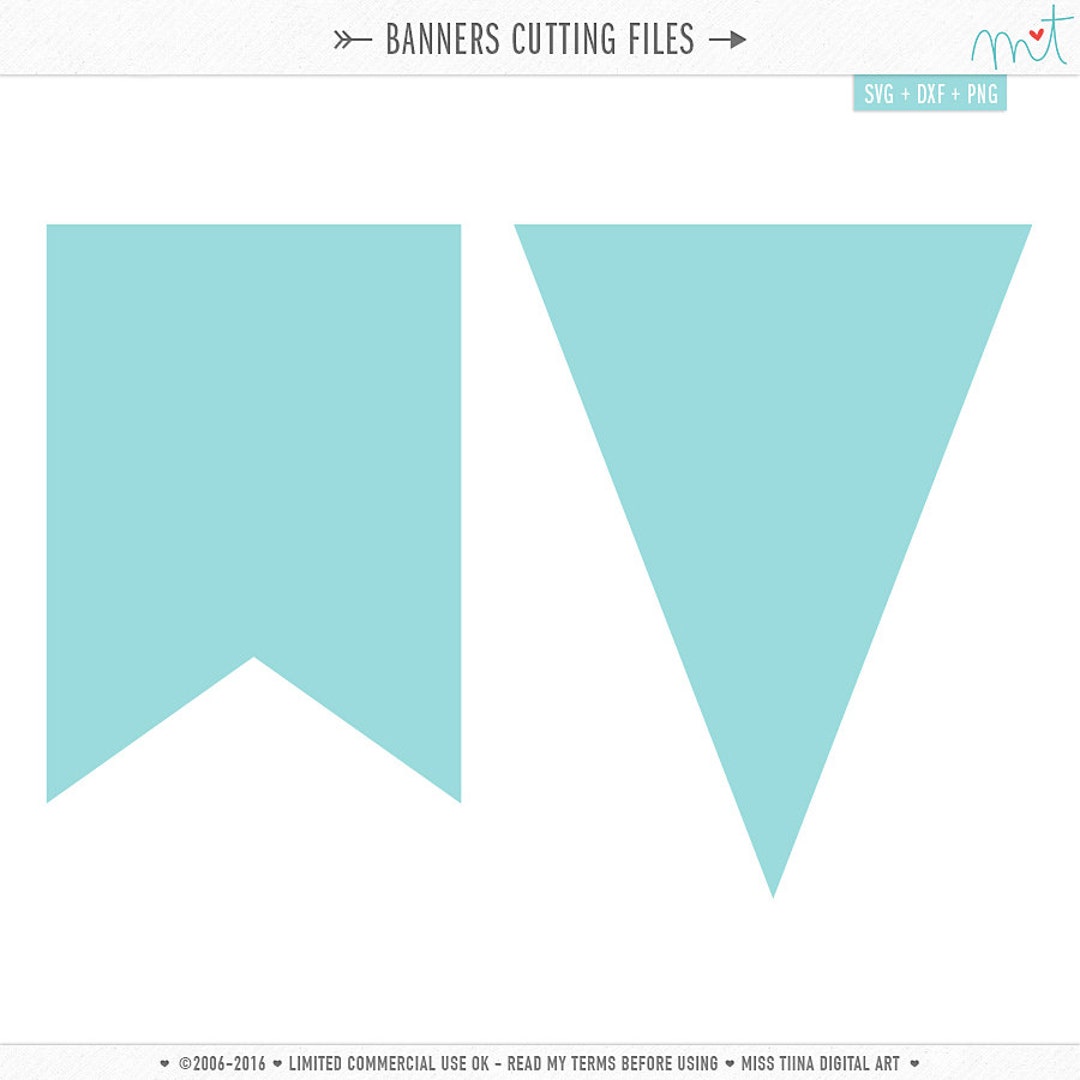 Banners SVG DXF Digital Die Cut Files for Cutting Machines, Card Making ...