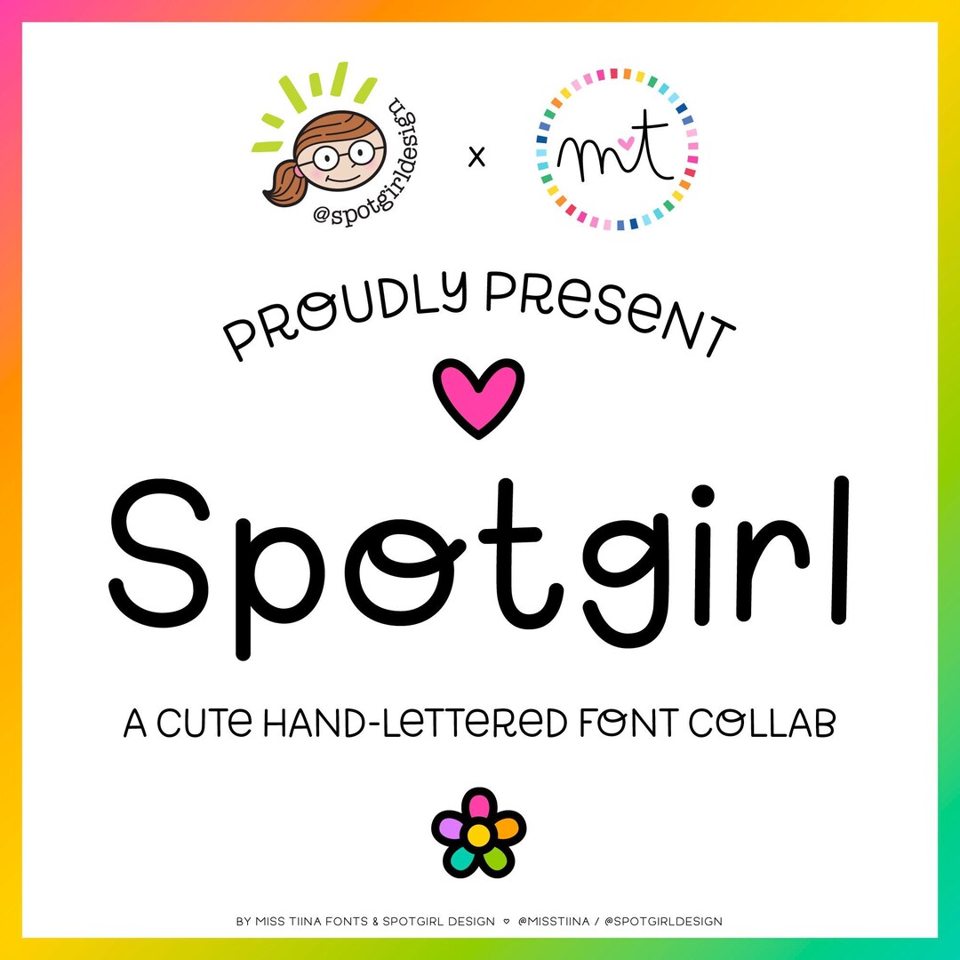 MTF Spotgirl - Font Collaboration - Open Type .OTF + True Type .TTF ...
