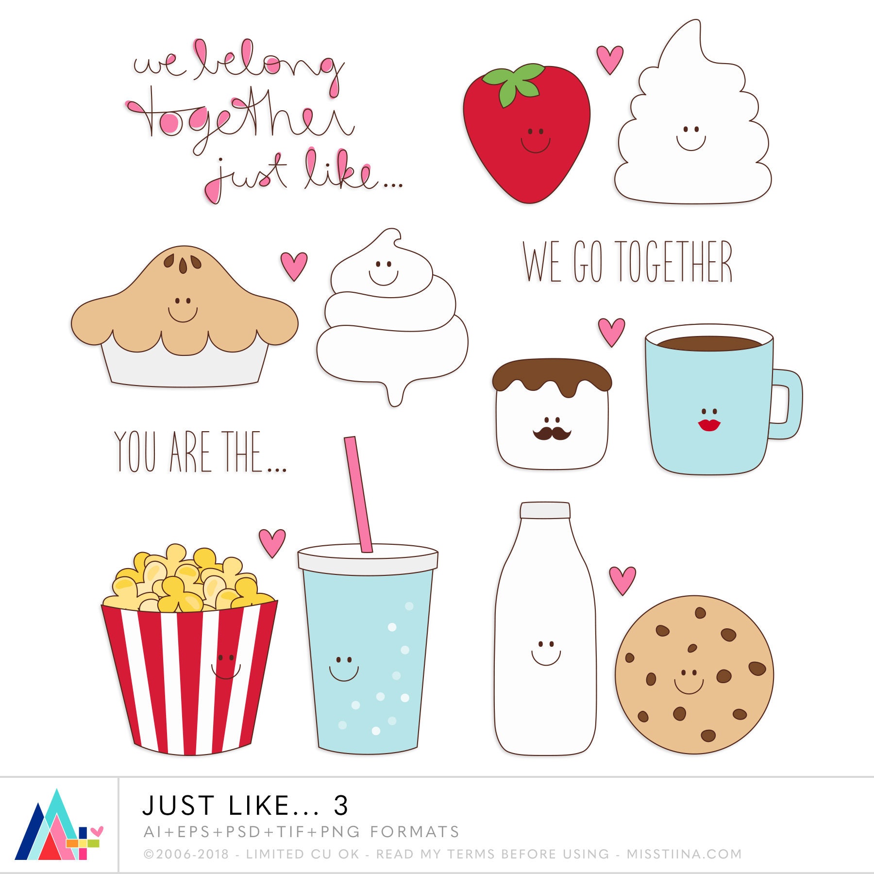 Just Like... 3 Digital Clipart Clip Art Illustrations - Instant ...