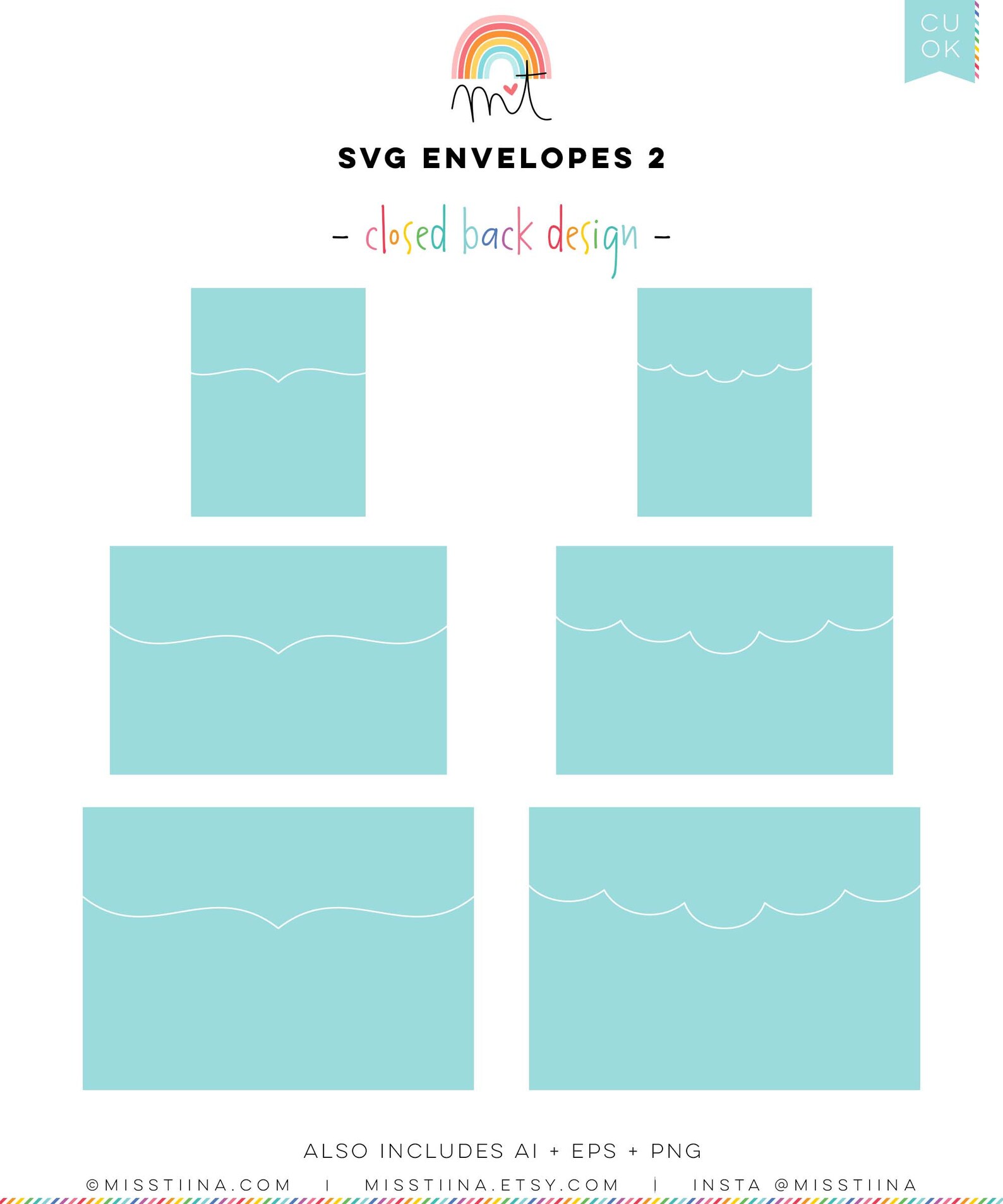 Envelopes 2 SVG Digital Die Cutting Files With Liners Cards - Etsy