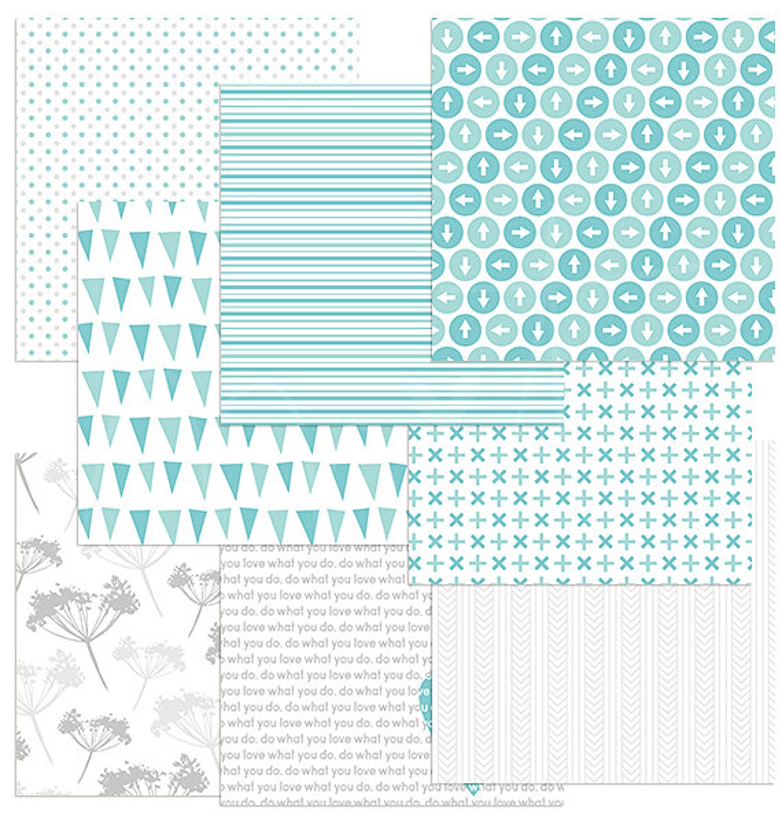 Pattern Mix Digital Papers - 16 Patterns for Scrapbooking, Cards ...