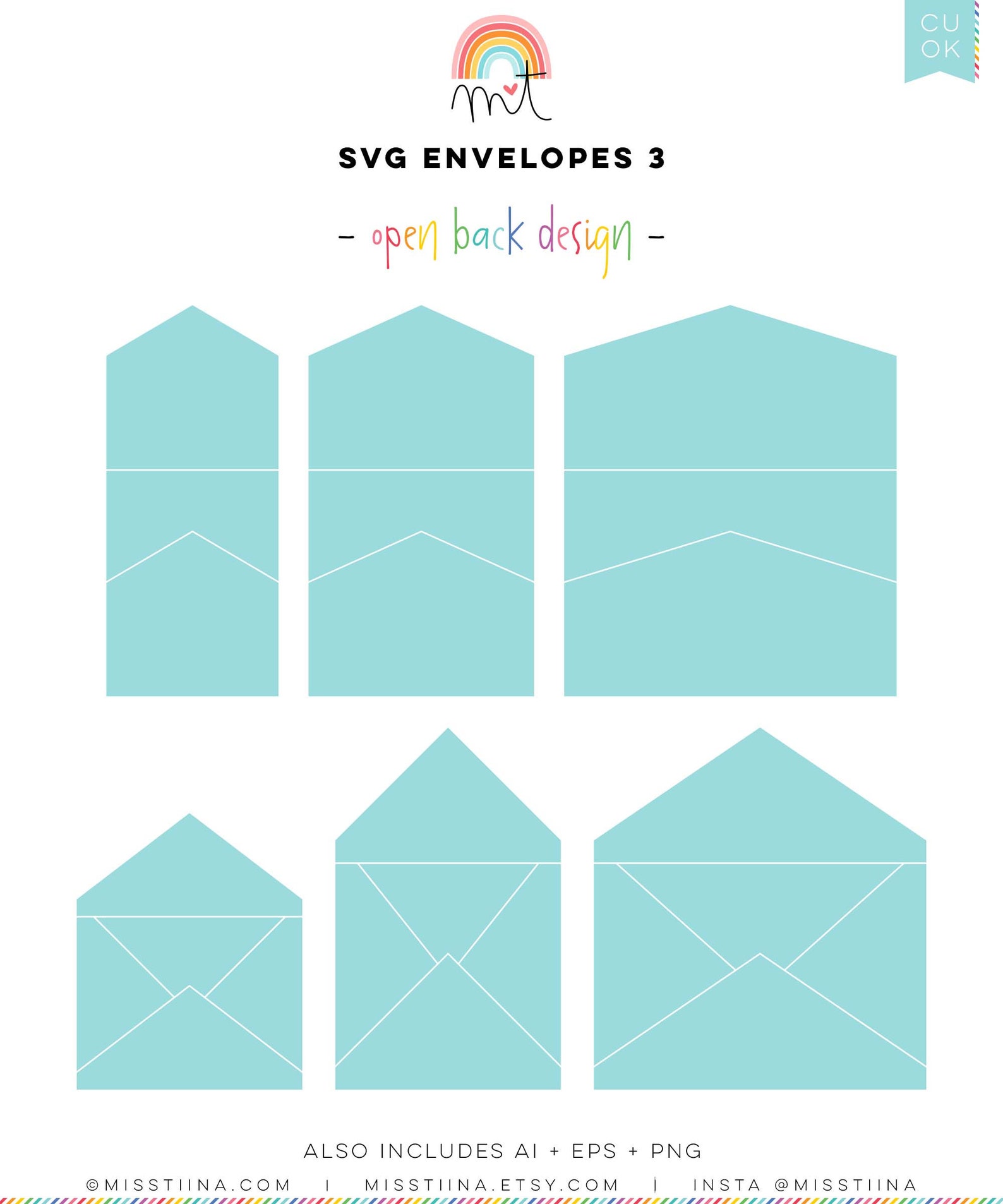 Envelopes 3 SVG Digital Die Cutting Files With Liners Cards - Etsy