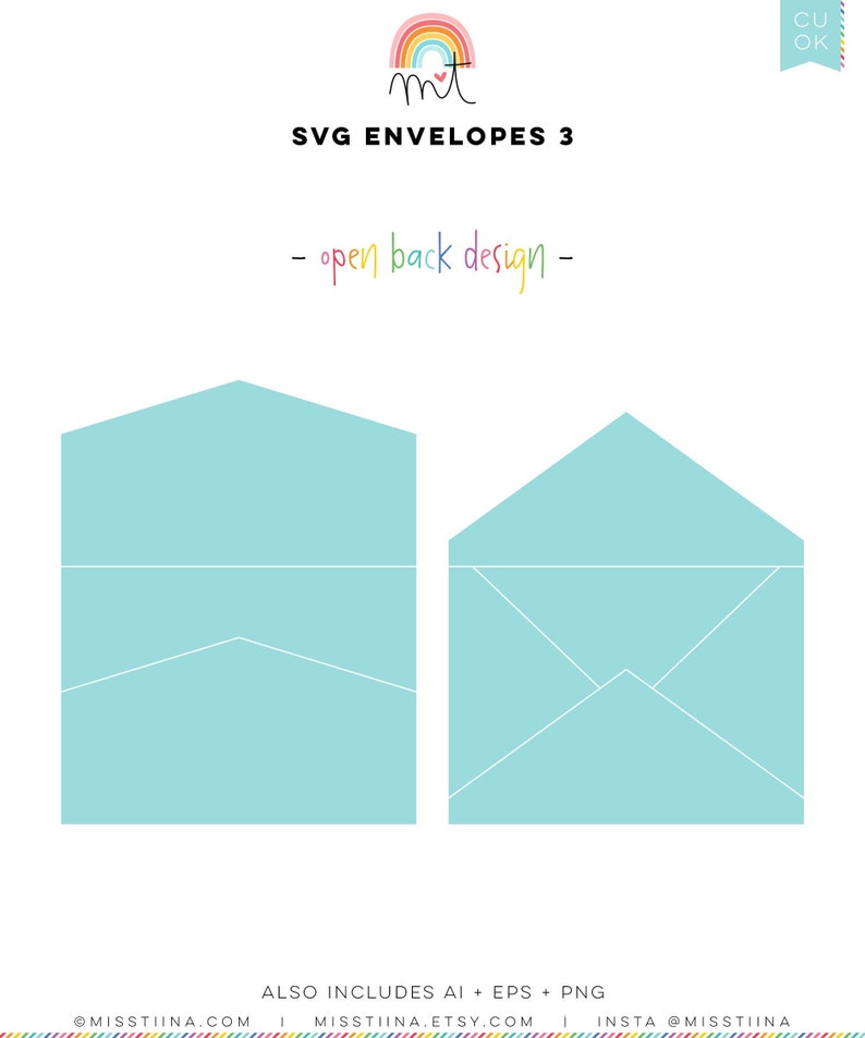 Envelopes 3 SVG Digital Die Cutting Files With Liners Cards - Etsy