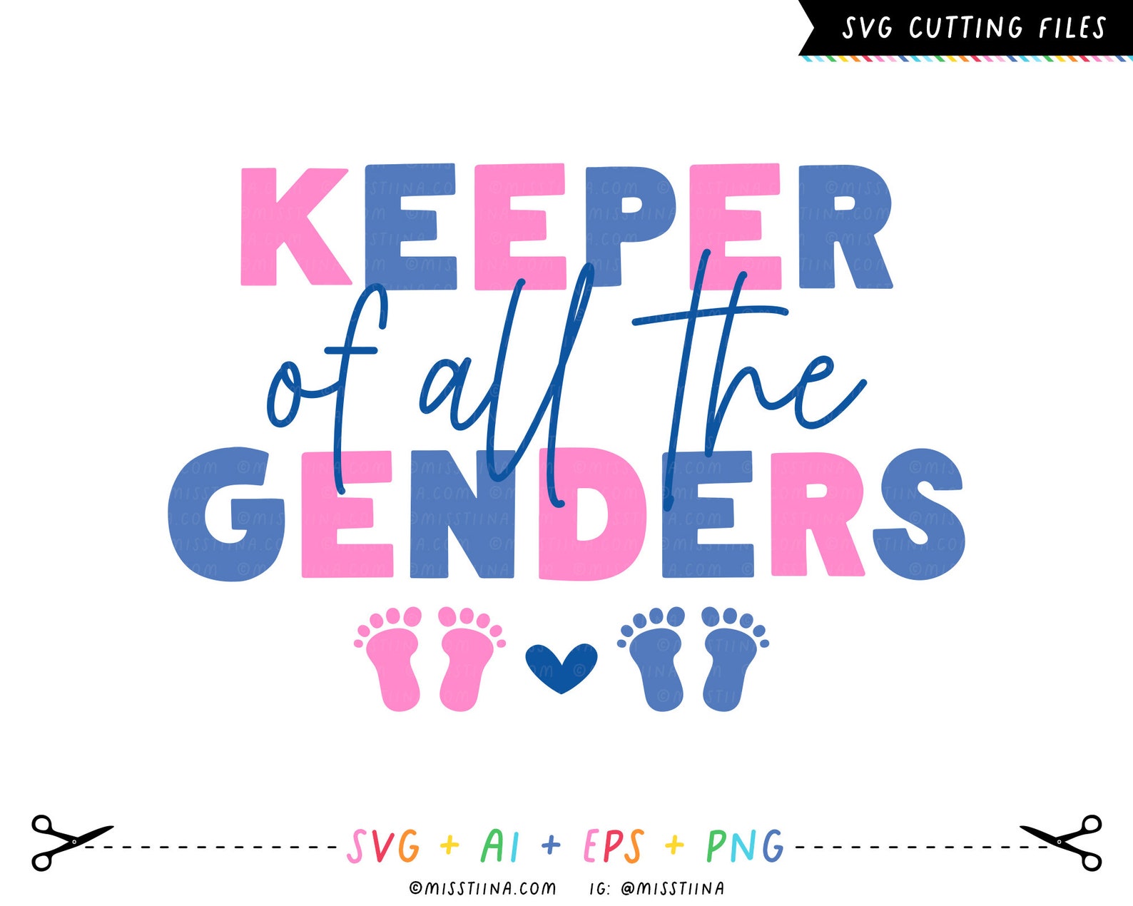 Keeper of the Genders SVG Digital Cut Files + Vectors and Clipart ...