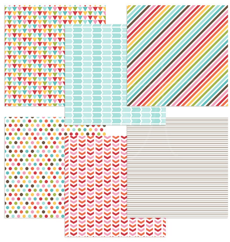 Everyday No1 Digital Papers - 12 Patterns for Scrapbooking, Cards ...