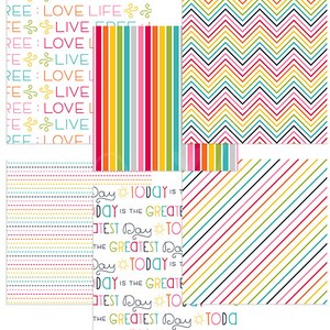 Live Free : Love Life No1 Digital Papers - 12 Patterns for Scrapbooking ...