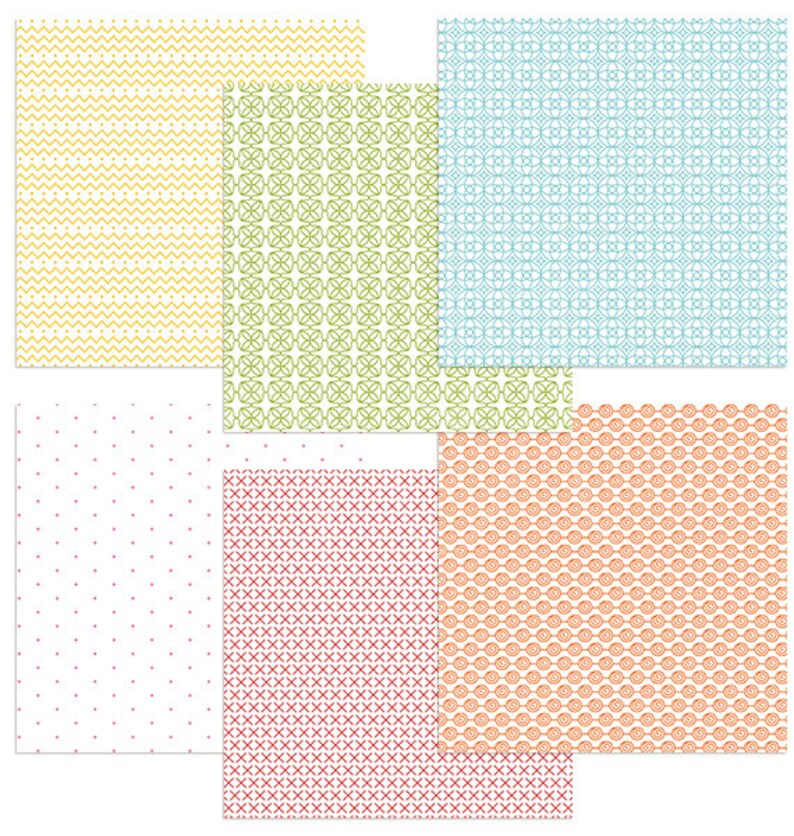 Tiny No1 Digital Papers 12 Patterns for Scrapbooking Cards - Etsy