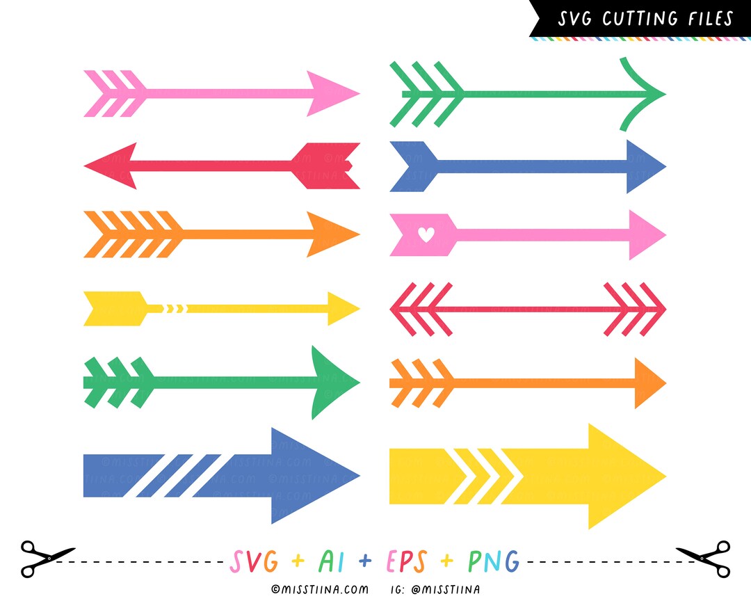 Arrows SVG Digital Cut Files + Vectors and Clipart Printables - Etsy