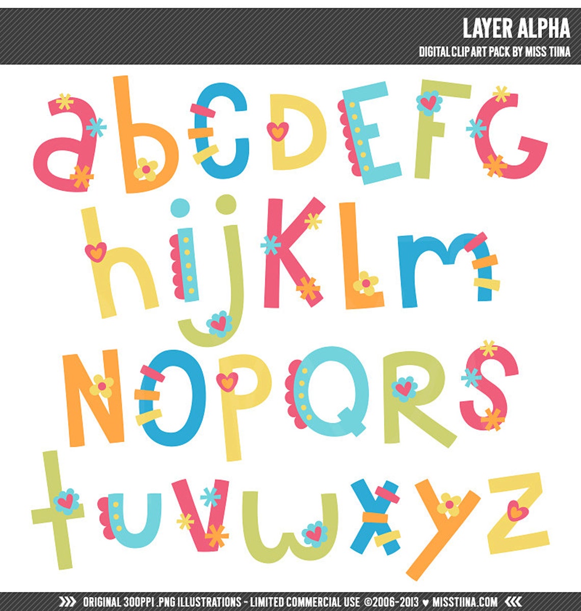Layer Alphabet Digital Clipart Clip Art Illustrations - Instant ...
