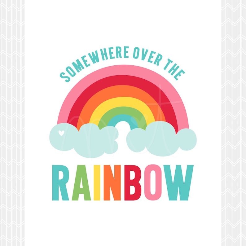 Somewhere Over the Rainbow DIY Digital Wall Art Prints Printables ...