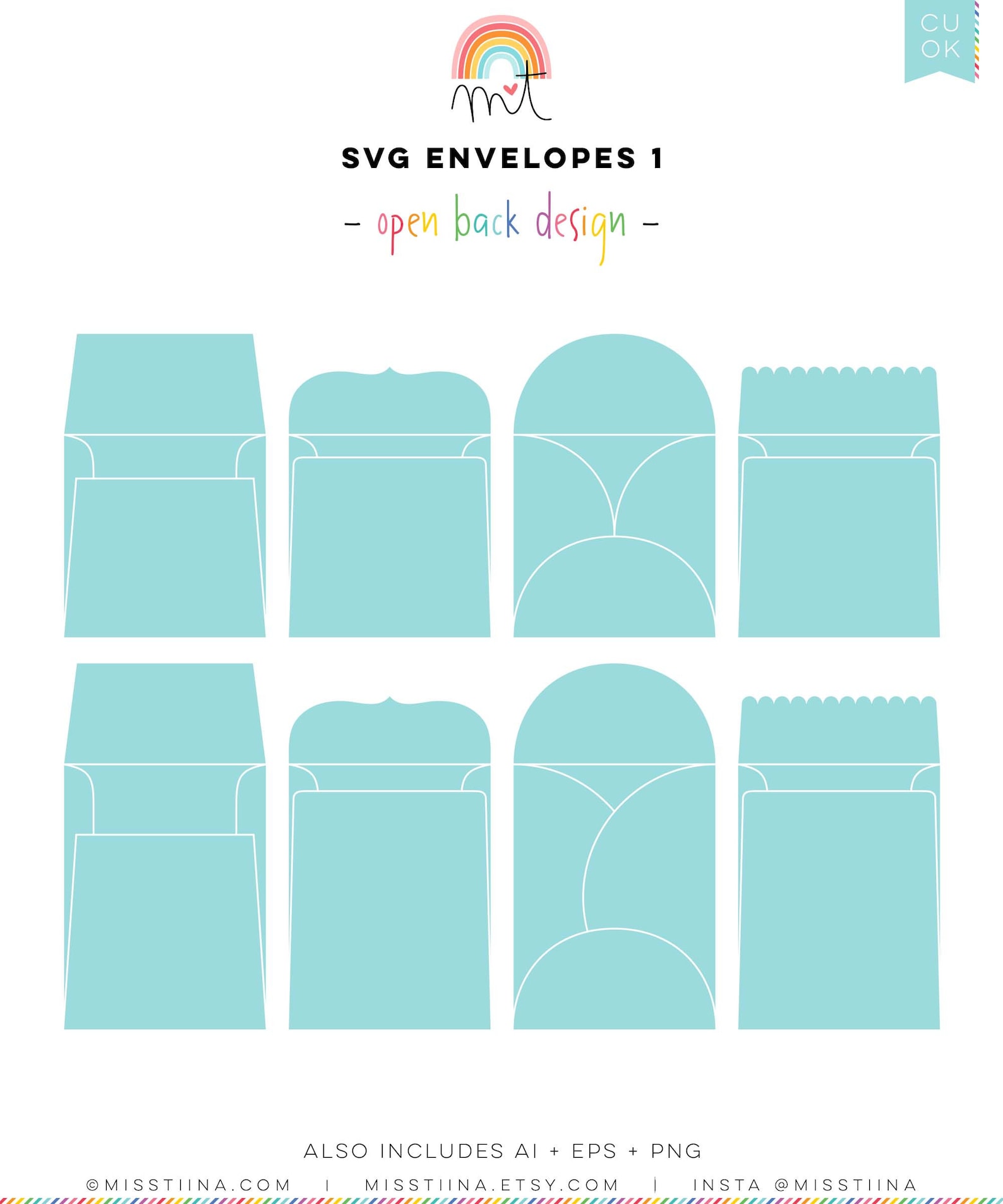 Envelopes 1 SVG Digital Die Cutting Files With Liners + Cards ...