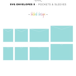 Envelopes 5 Pockets + Sleeves SVG Digital Die Cutting Files With Liners ...