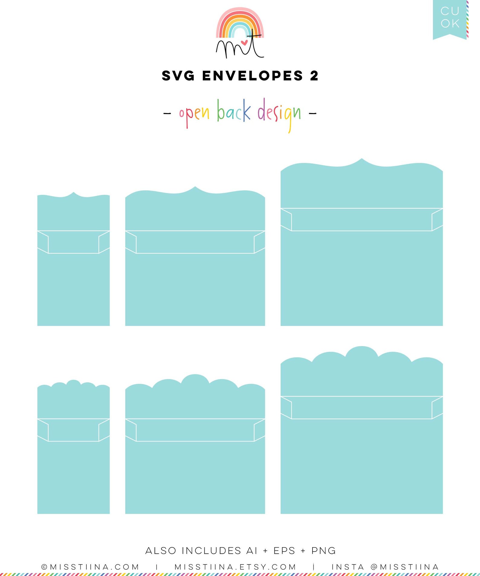 Envelopes 2 SVG Digital Die Cutting Files With Liners Cards - Etsy