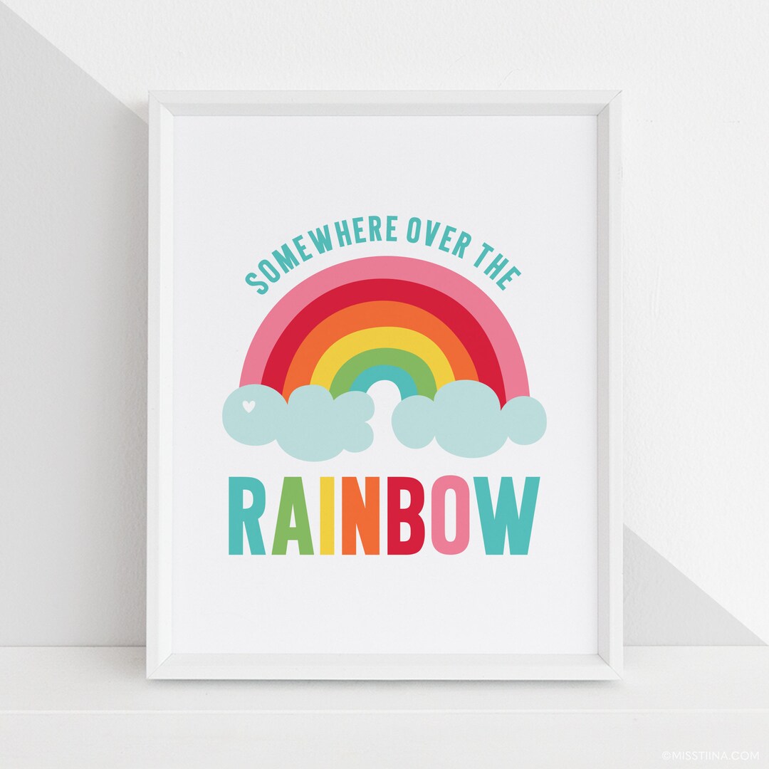 Somewhere Over the Rainbow DIY Digital Wall Art Prints Printables ...
