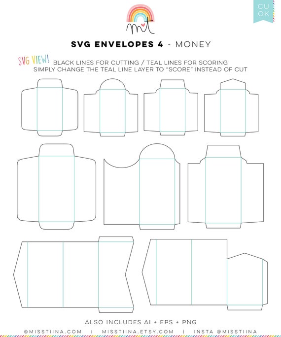 Plantillas De Sobres Para Tarjetas De Dinero