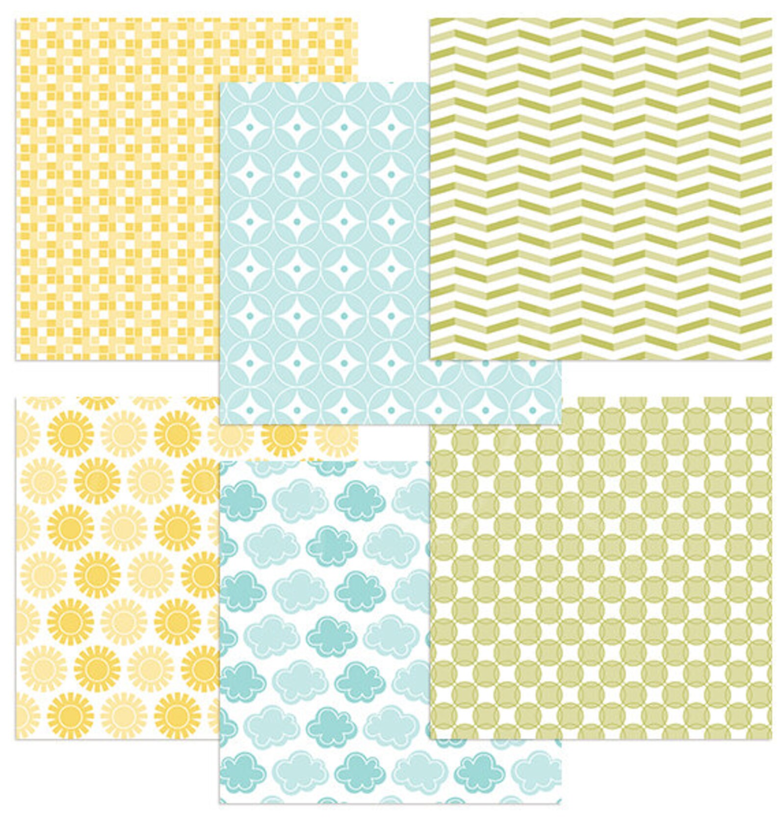 Sun Kissed Digital Papers 12 Patterns for Scrapbooking - Etsy