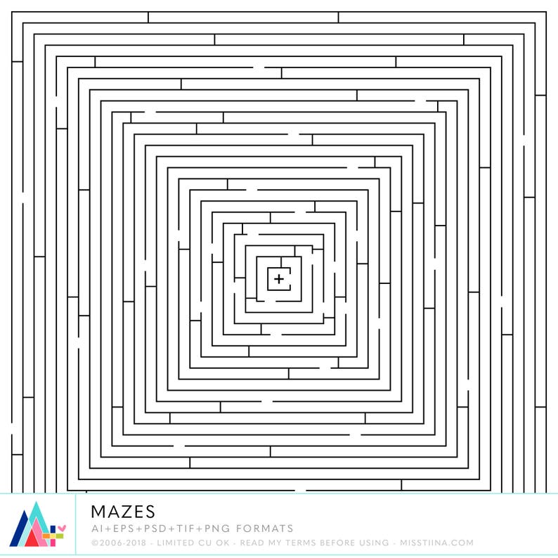 Mazes Digital Clipart Clip Art Illustrations - Instant Download ...