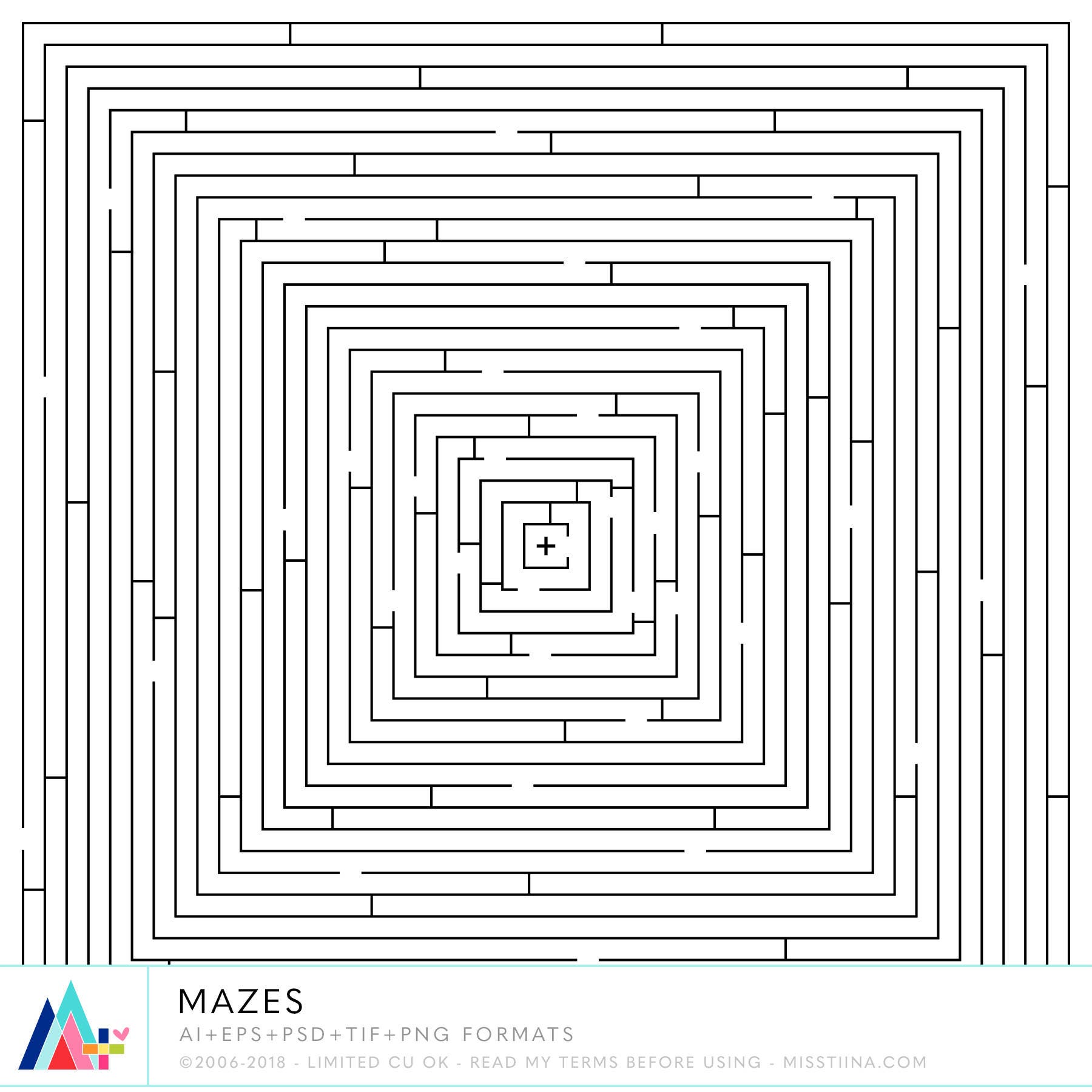Mazes Digital Clipart Clip Art Illustrations - Instant Download ...
