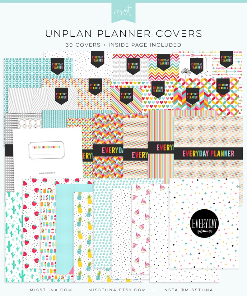 Unplan Undated Planner Printables - PDF Pages in 5 Sizes - Daily/weekly ...