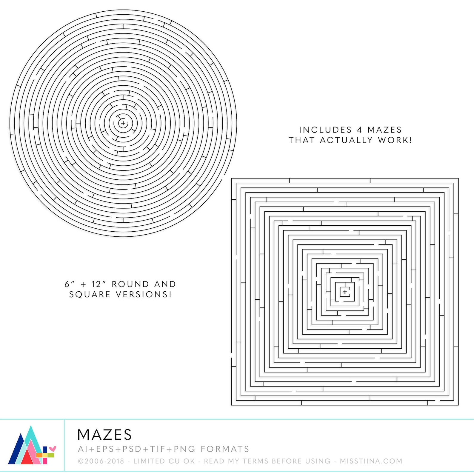 Mazes Digital Clipart Clip Art Illustrations Instant | Etsy