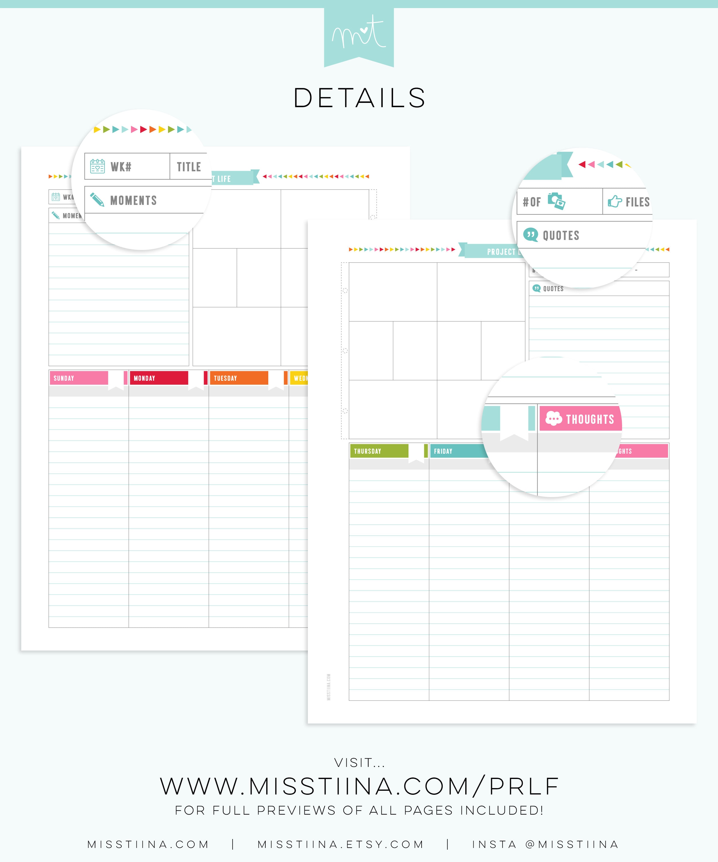 Project Life Printable Templates