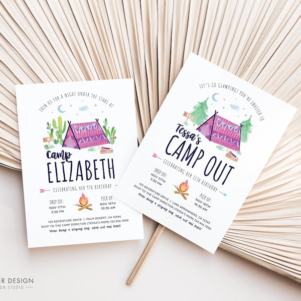 Camping Invitation - Etsy