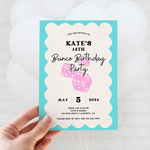 Bunco Party Birthday Invitation - Etsy