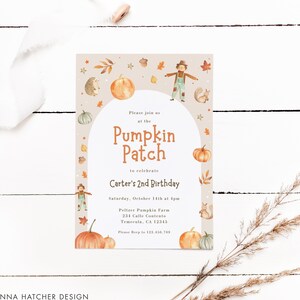 Fall Theme Invitation, Pumpkin Patch Invitation, Fall Birthday Party ...