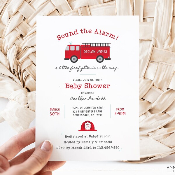 Fireman Baby Shower - Etsy